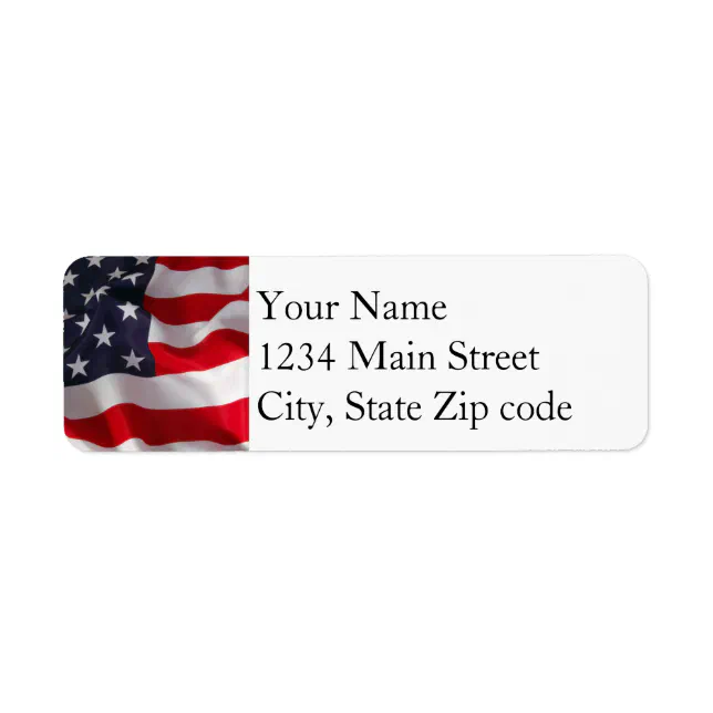 Flag address label | Zazzle