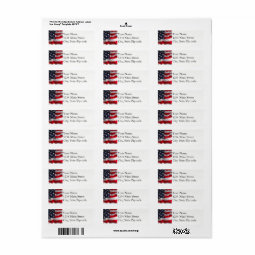 Flag address label | Zazzle