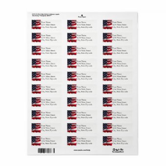 Flag address label | Zazzle