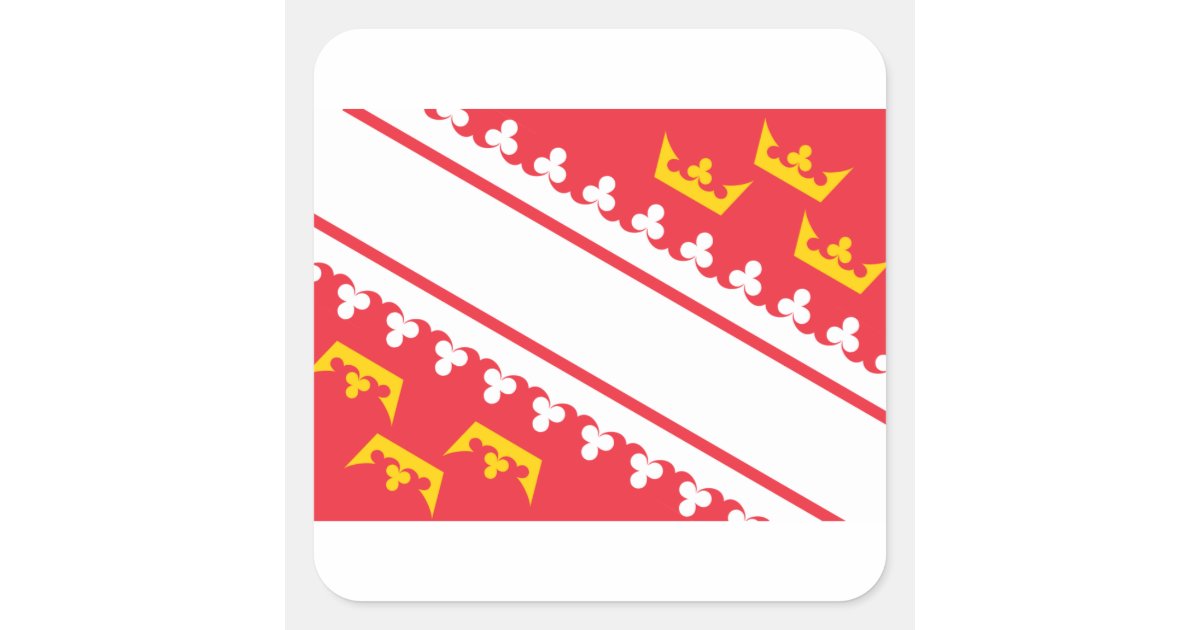 Flag Alsace (France) Drapeau Alsace Flagge Elsass Square Sticker | Zazzle
