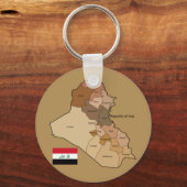 Flag and Map of Iraq Keychain | Zazzle
