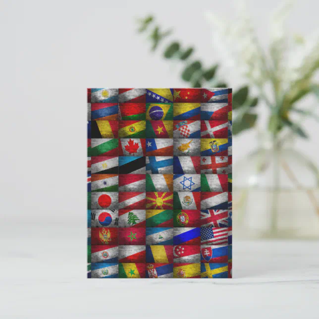 Flag collection postcard | Zazzle