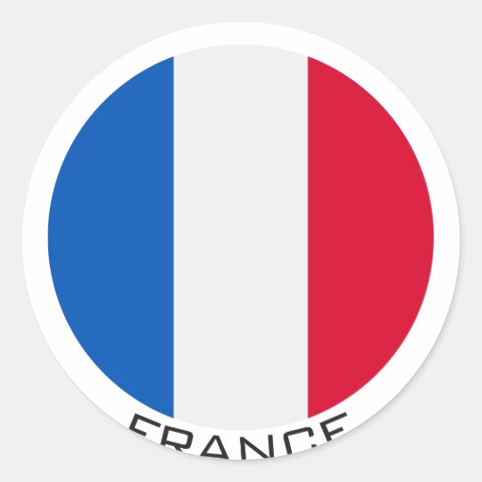 Flag France Classic Round Sticker | Zazzle.com