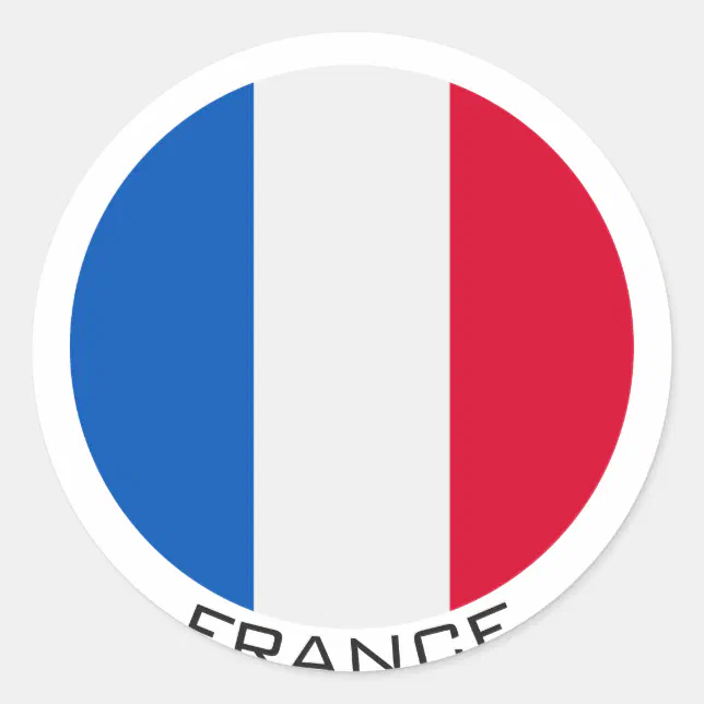 Flag France Classic Round Sticker | Zazzle