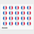 Flag France Classic Round Sticker | Zazzle