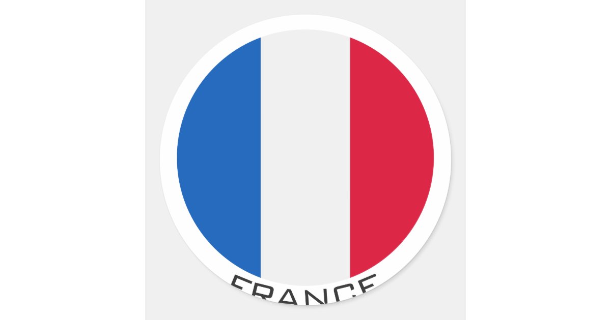 Flag France Classic Round Sticker | Zazzle