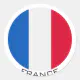Flag France Classic Round Sticker | Zazzle