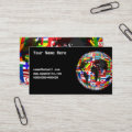 Flag Globe, Your Name Here, Business Card | Zazzle