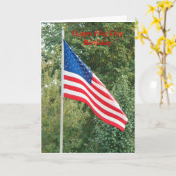 Flag, Happy Flag Day Birthday Card | Zazzle
