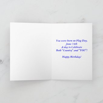 Flag, Happy Flag Day Birthday Card | Zazzle