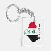 Flag in Map of Iraq Keychain | Zazzle
