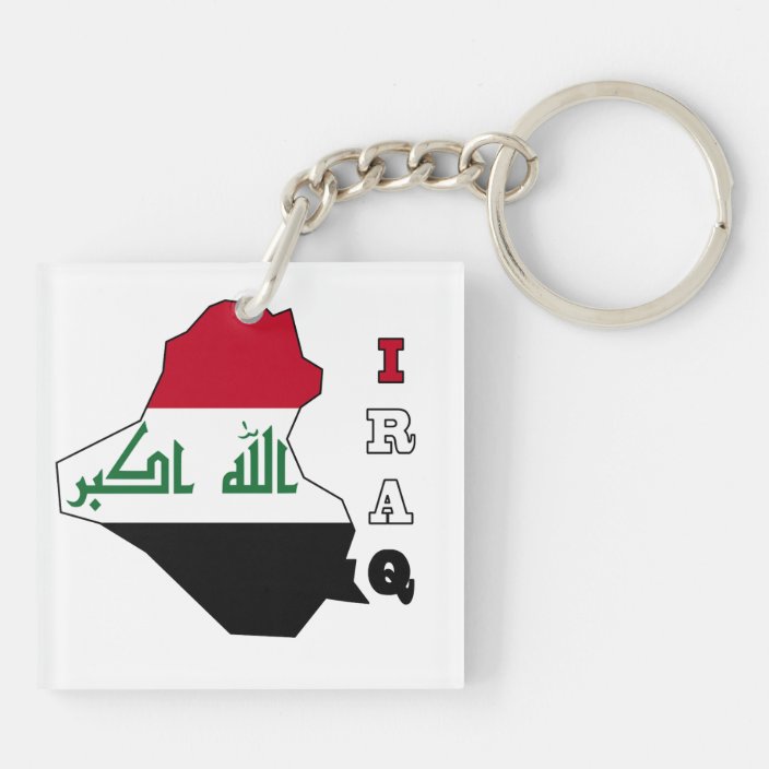 Flag in Map of Iraq Keychain | Zazzle.com