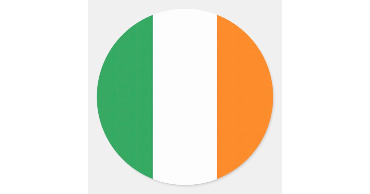 Flag Ireland Tricolor Classic Round Sticker | Zazzle