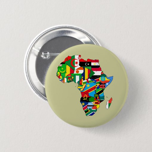 Flag Map of Africa Flags - African Culture Gift Button | Zazzle