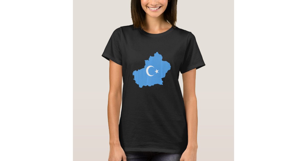 Flag Map Of East Turkestan T-Shirt | Zazzle