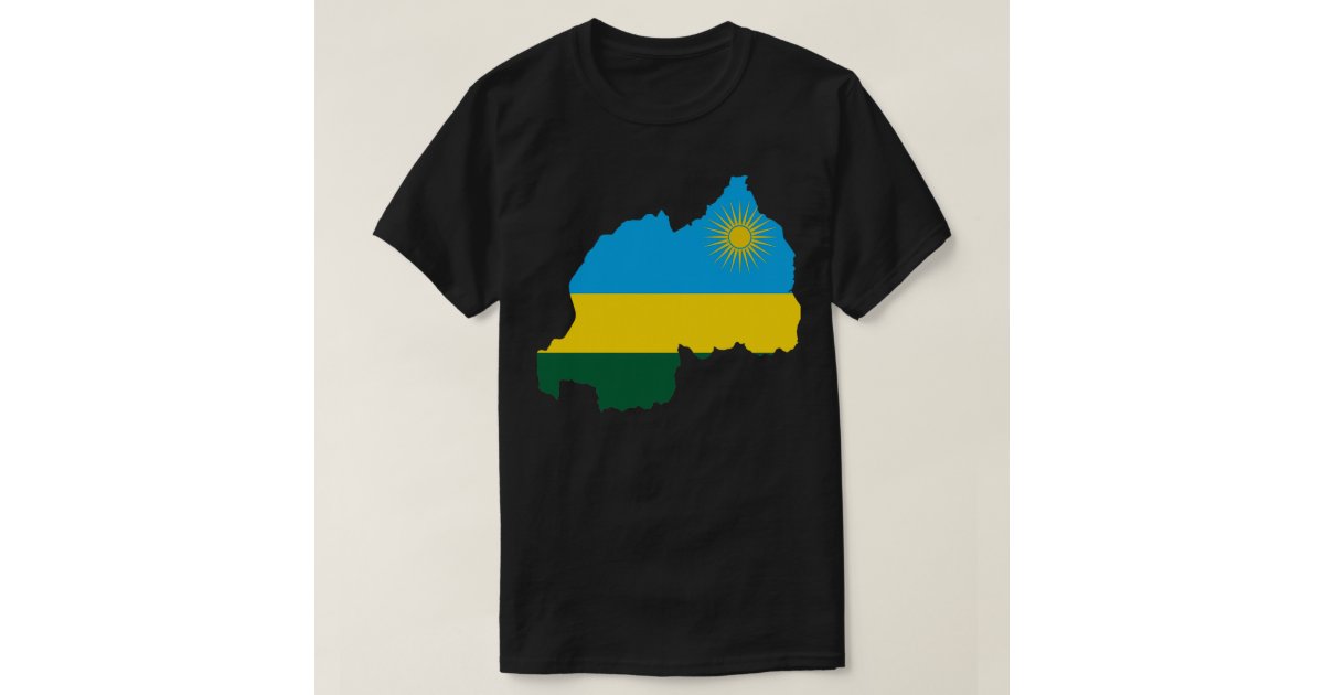 Flag Map of Rwanda T-Shirt | Zazzle