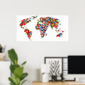 Flag Map Poster | Zazzle