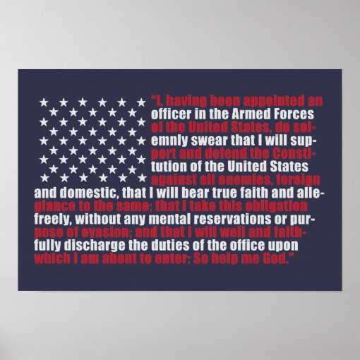 Flag Oath Comission Poster | Zazzle