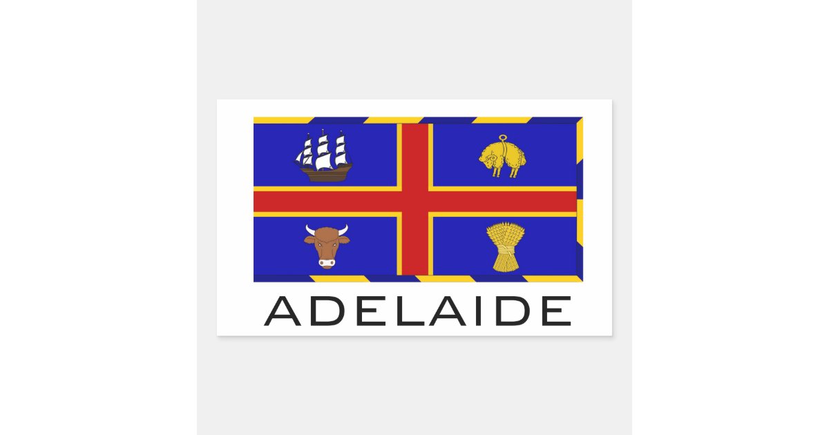 Flag of Adelaide, Australia Rectangular Sticker | Zazzle
