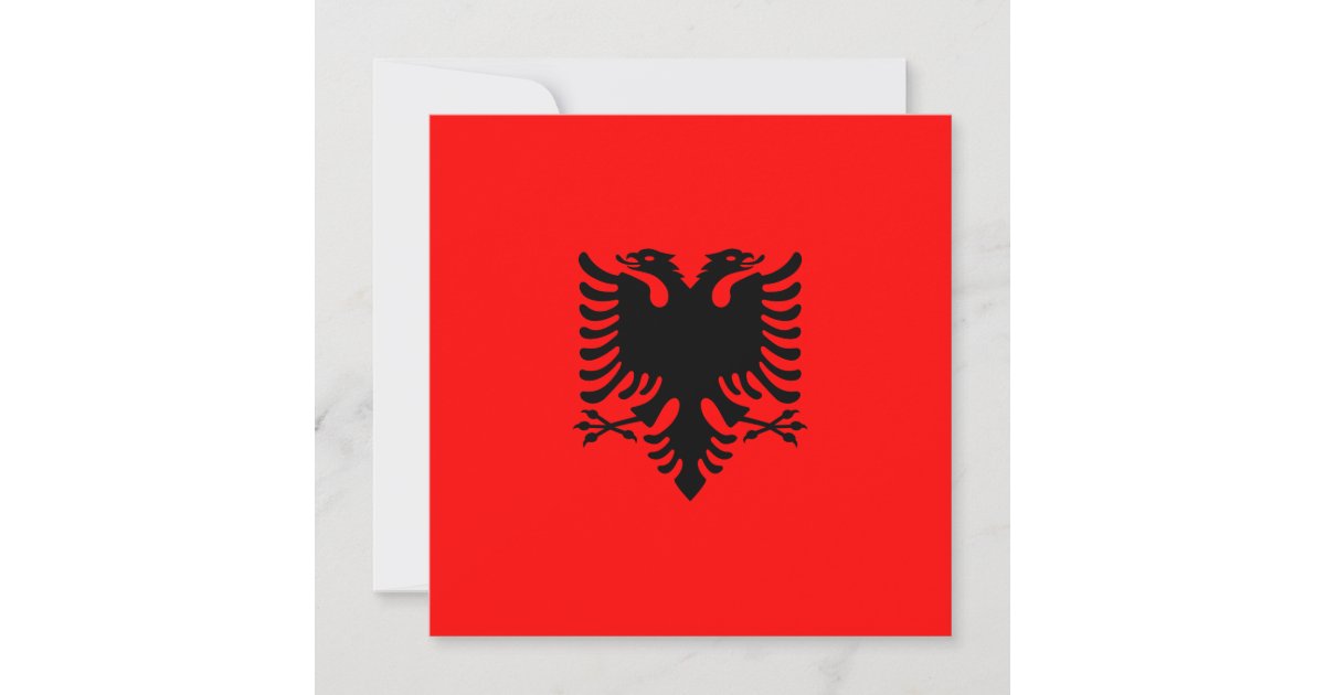 Flag of Albania Card | Zazzle