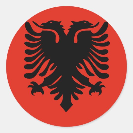 Flag of Albania Classic Round Sticker | Zazzle.com