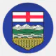Flag of Alberta - CANADA Classic Round Sticker | Zazzle