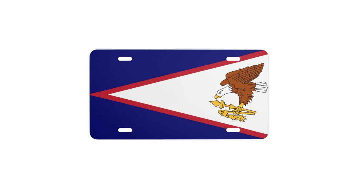 Flag of American Samoa License Plate | Zazzle