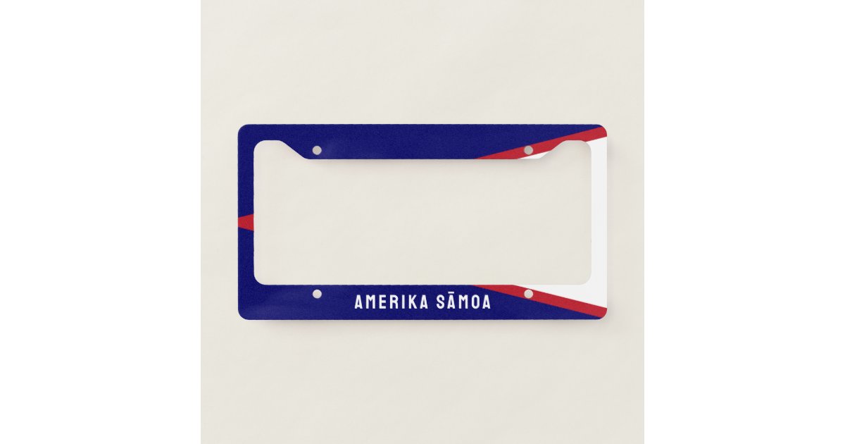 Flag of American Samoa License Plate Frame | Zazzle