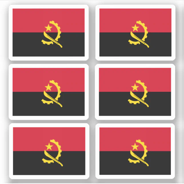 Flag of Angola - a collection Sticker | Zazzle