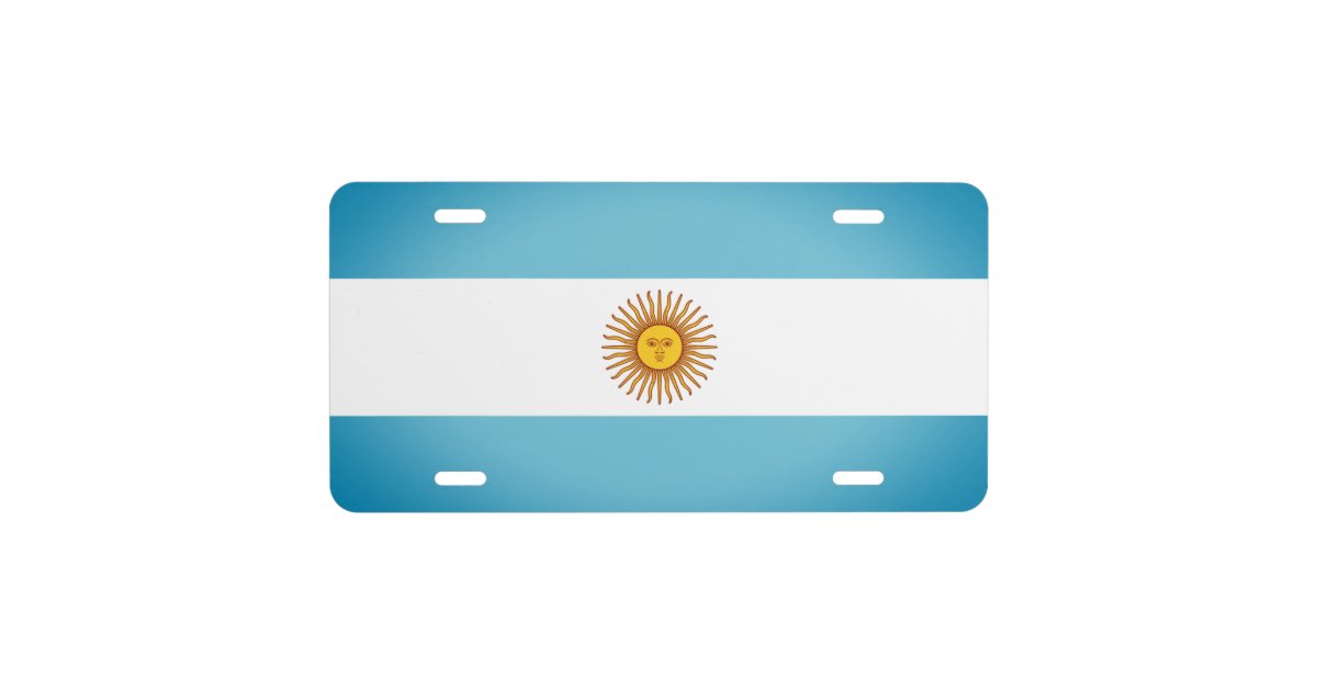 Flag of Argentina License Plate | Zazzle