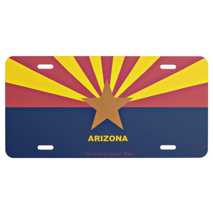Flag of Arizona License Plate | Zazzle.com