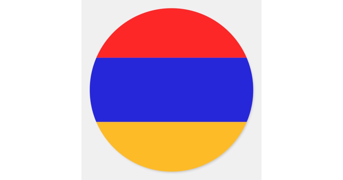 Flag of Armenia Classic Round Sticker | Zazzle