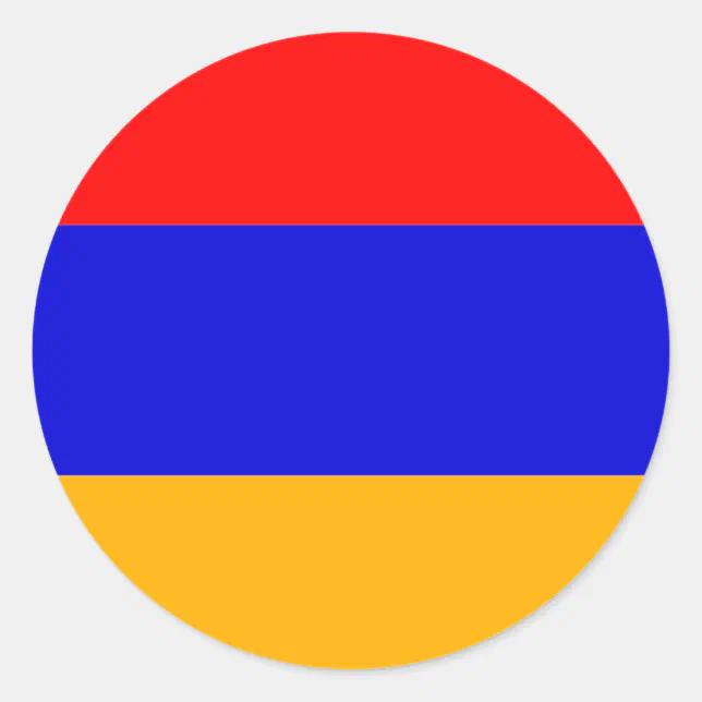 Flag of Armenia Classic Round Sticker | Zazzle