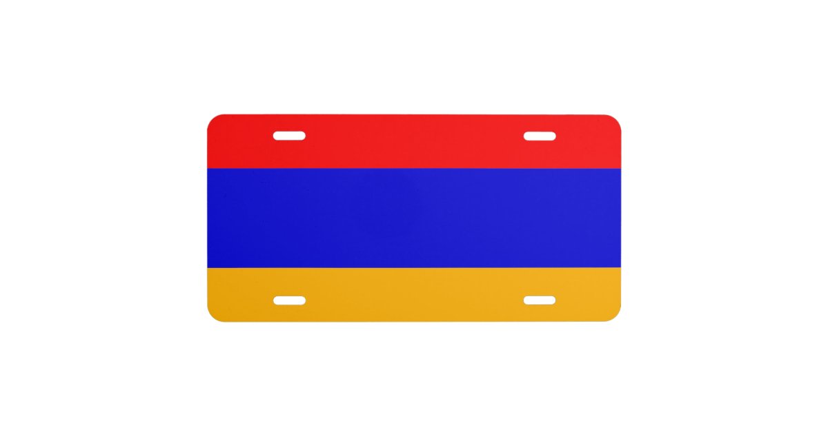 Flag of Armenia License Plate | Zazzle