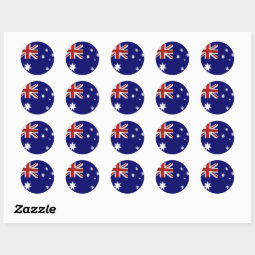 Flag of Australia Classic Round Sticker | Zazzle