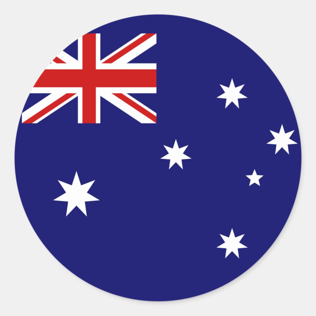 Flag of Australia Classic Round Sticker | Zazzle