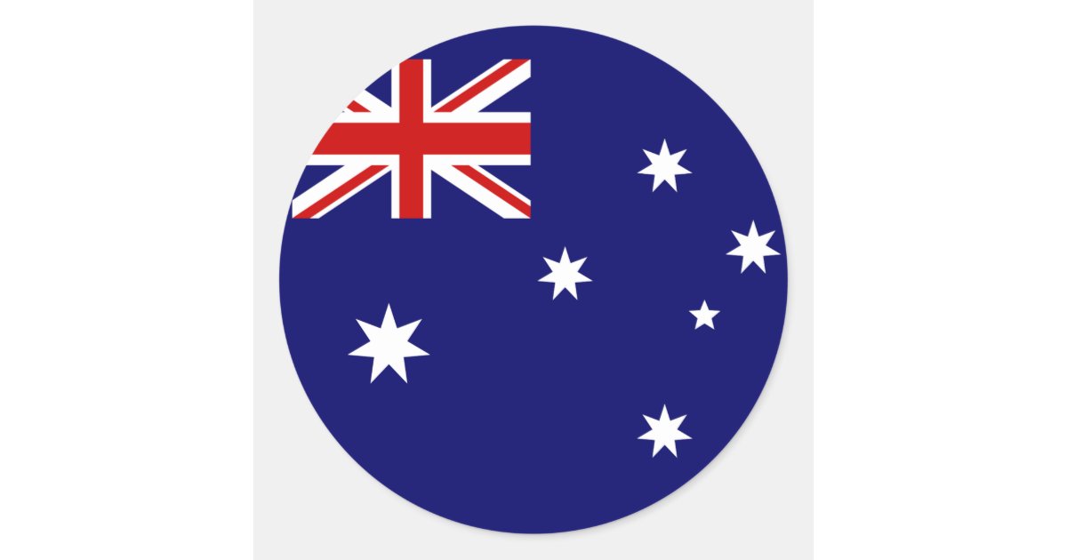 Flag of Australia Classic Round Sticker | Zazzle