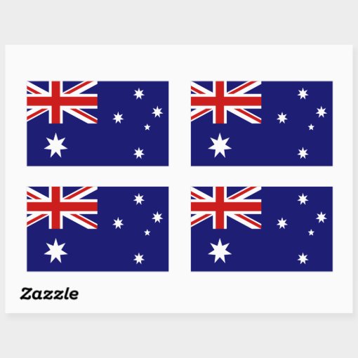 Flag of Australia Rectangular Sticker | Zazzle