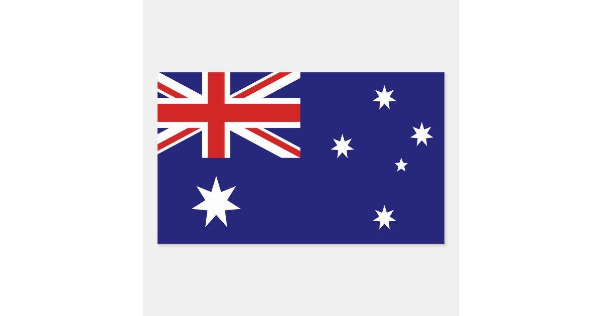 Flag of Australia Rectangular Sticker | Zazzle