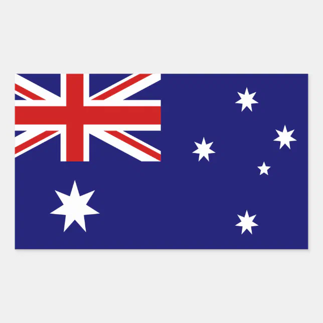 Flag of Australia Rectangular Sticker | Zazzle