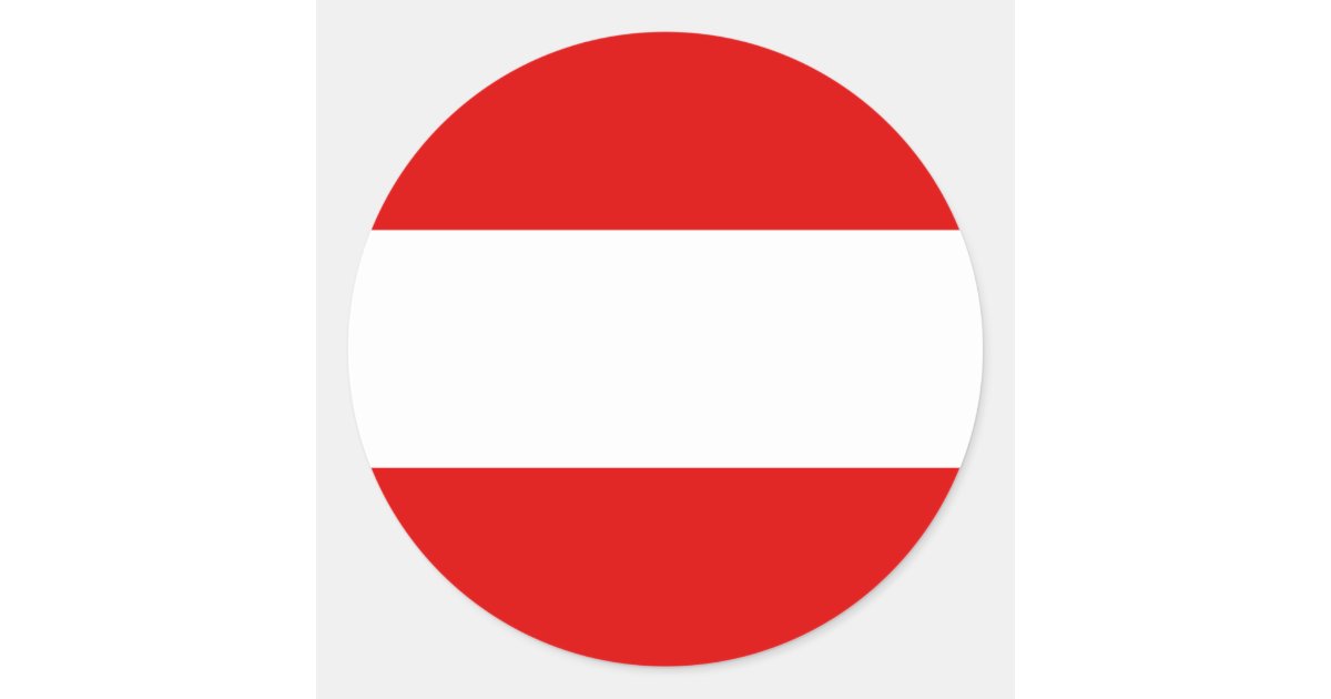 Flag of Austria Classic Round Sticker | Zazzle