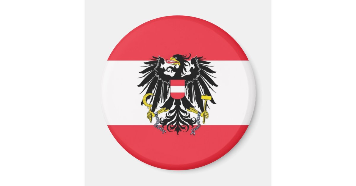 Flag of Austria - Flagge Österreichs Magnet | Zazzle
