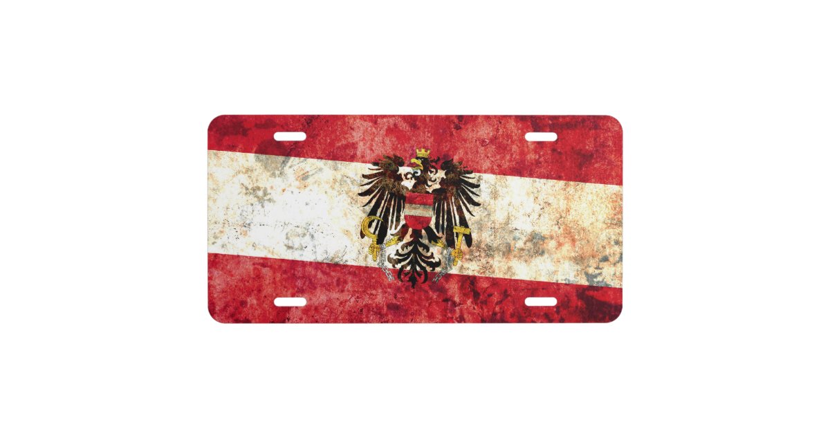 Flag of Austria License Plate | Zazzle