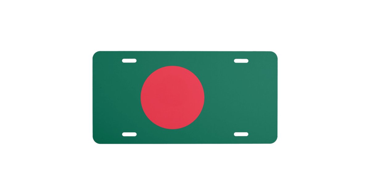 Flag of Bangladesh License Plate | Zazzle