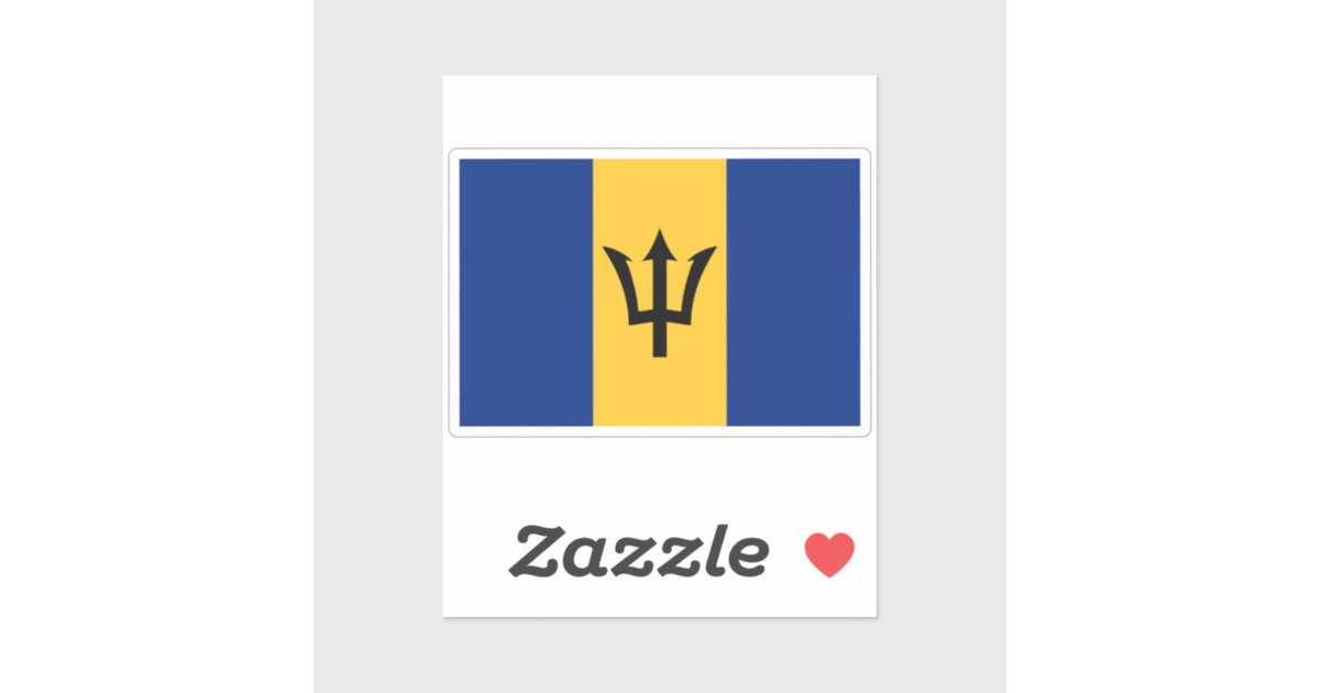 Flag of Barbados Sticker | Zazzle