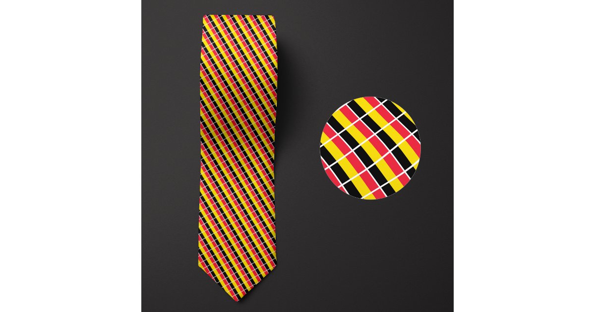 Flag of Belgium Pattern Neck Tie | Zazzle
