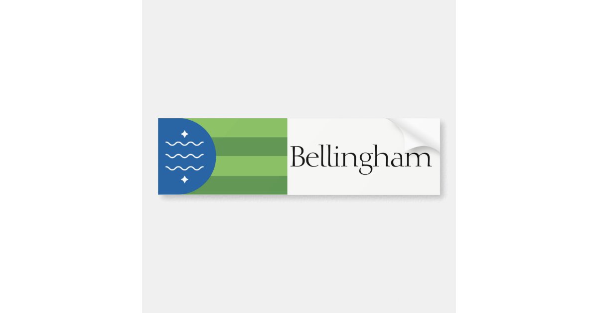 Flag of Bellingham, Washington bumper sticker | Zazzle