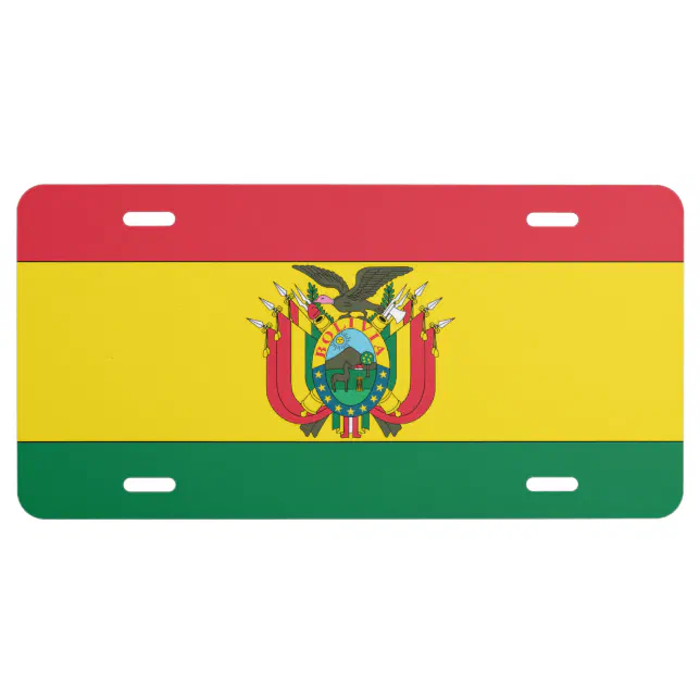 Flag of Bolivia License Plate | Zazzle