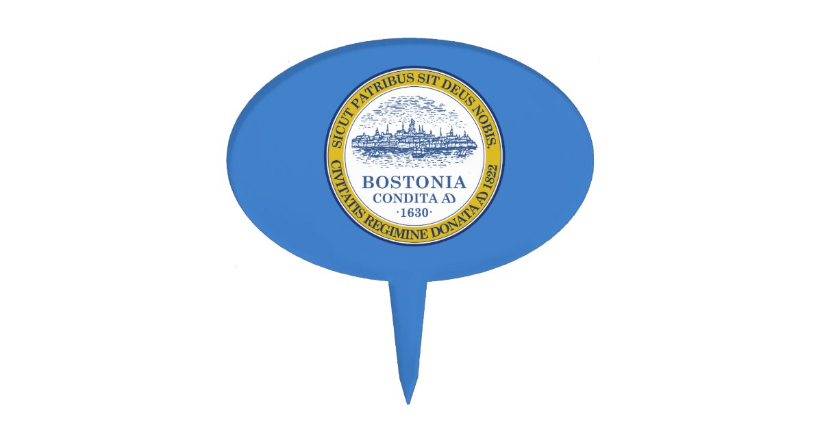 Flag of Boston, Massachusetts Cake Topper | Zazzle