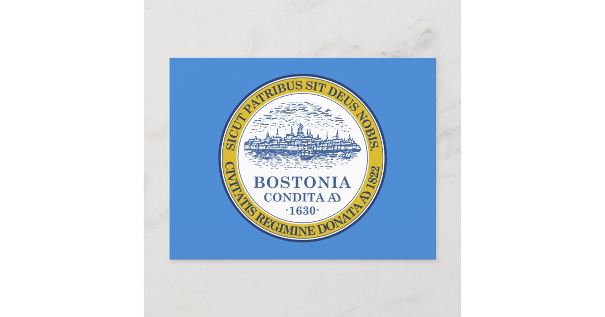 Flag of Boston, Massachusetts Postcard | Zazzle